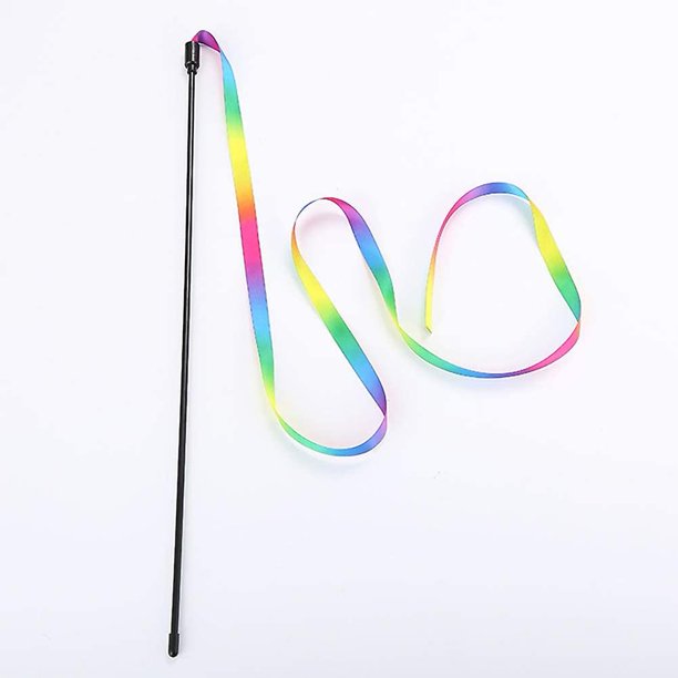 Cat Stick Funny Cats Interactive Toys Ribbon Cloth Cat Charmer Colorful ...