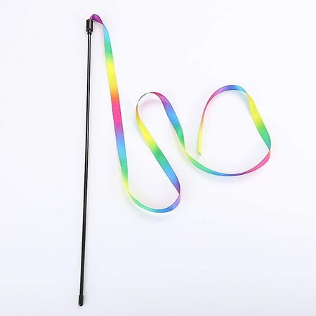 Cat Stick Funny Cats Interactive Toys Ribbon Cloth Cat Charmer Colorful ...