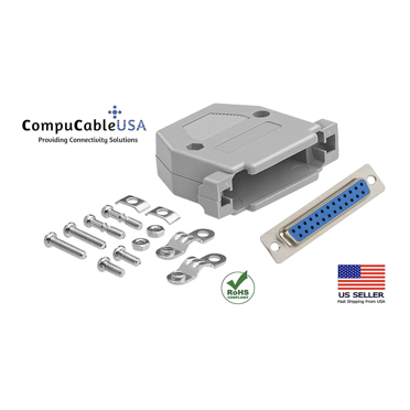 Ecore Cables DB25 Male Crimp Connector Kit - Plastic EC1152 - Walmart.com