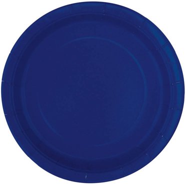 Paper Plates, 9 in, Navy Blue, 16ct - Walmart.com