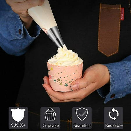 Pastry Nozzles Set Large 2d/1m /2f Stainless Steel Icing Cream Piping ...