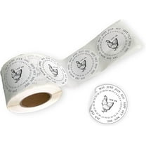 Eggs Laid On Date Stickers 350 Pc Roll 2" Round Stickers Farm Fresh ...