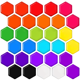 MORCART 30PCS Hexagon Refrigerator Magnets Colorful Fridge Magnets Cute ...