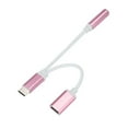 2in1 Usb Type C To 3 5mm Jack Aux Audio Splitter Converter Adapter