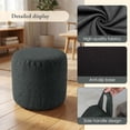 TOPCHANCES Round Pouf Ottoman, Shredded Foam Foot Rest Stool with ...
