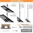Black Lawn Leveling Rake, Handle Heavy Duty Ground Plate Rake for Lawns ...