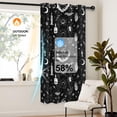 Bat and Skull Gothic Pattern Blackout Curtains,Triple Weaved Fabric ...
