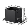 SKYSHALO 4 Pack 6x6 Post Base Brackets Heavy Duty Wood Post Fence Post ...