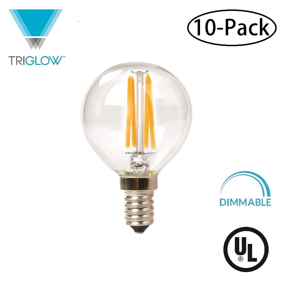 TriGlow (10-Pack) LED 3.5 Watt (40W Replacement) DIMMABLE 2700K (Warm ...