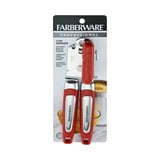 Farberware Can Opener with Built-in Bottle Opener in Red, Stainless ...