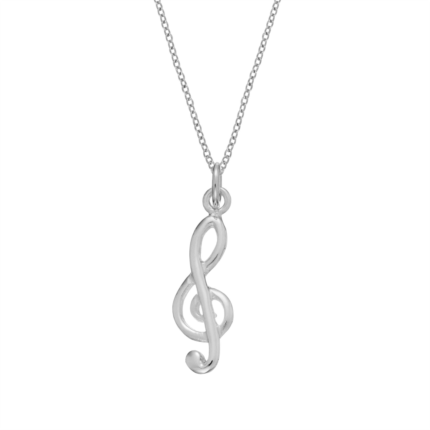 Silverly Women's 925 Sterling Silver Music Note Treble Clef Pendant ...