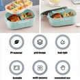 Eespoir Double-layer Bento Box, Compartmentalized Lunch Box, Microwave ...