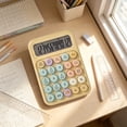 Yellow Voice Calculator 12 Digit Large Display, Battery Powered Desktop ...