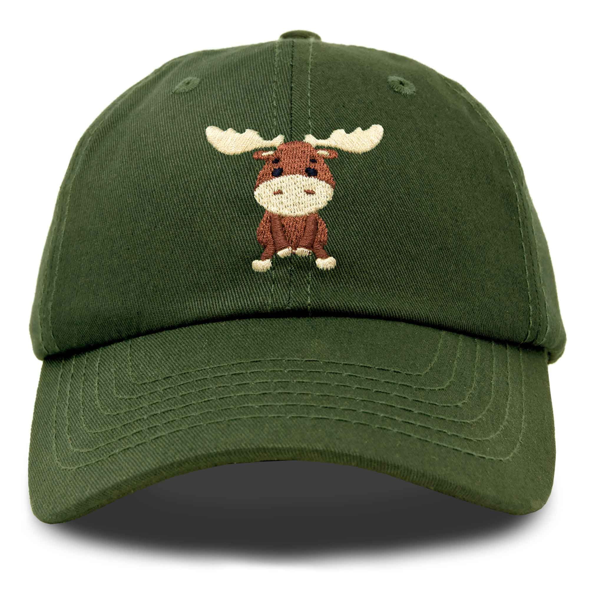 DALIX Cute Moose Hat Baseball Cap in Olive - Walmart.com