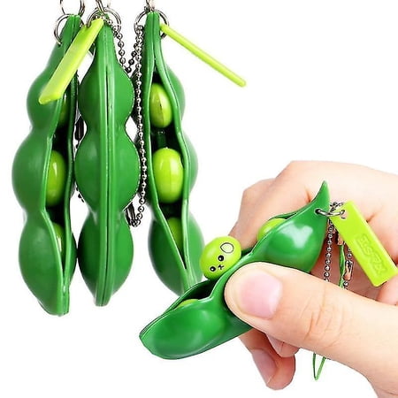 Infinitely squeezable edamame bean pods anti stress fidget pop it toys ...