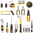 198 Piece Home Repair Tool Kit with Wrench Plastic Toolbox Household ...