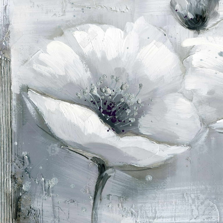 Grayscale Painting Flowers