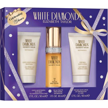 Elizabeth Taylor White Diamonds Fragrance Gift Set for Women, 4 piece ...