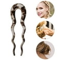 Unique Bargains U-shaped Hair Pin 5.12"x1.57" 1 Pc Transparent White ...