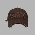 Hipster Ruffled Cap Edge To Make Old Letter Baseball Cap American Retro ...