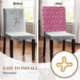 Chair Covers Set of 4 Pink Dog Head Chair Slipcover Protector Stretch ...