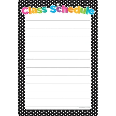 Smart Poly Chart, 13" x 19", Chalk Dots with Loops Classroom Rules, w ...