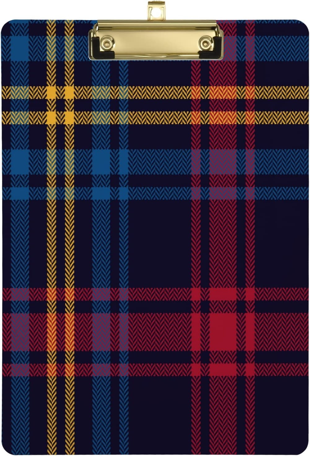 FMSHPON Tartan Plaid Autumn Dark Check Clipboard Hardboard Wood Nursing ...