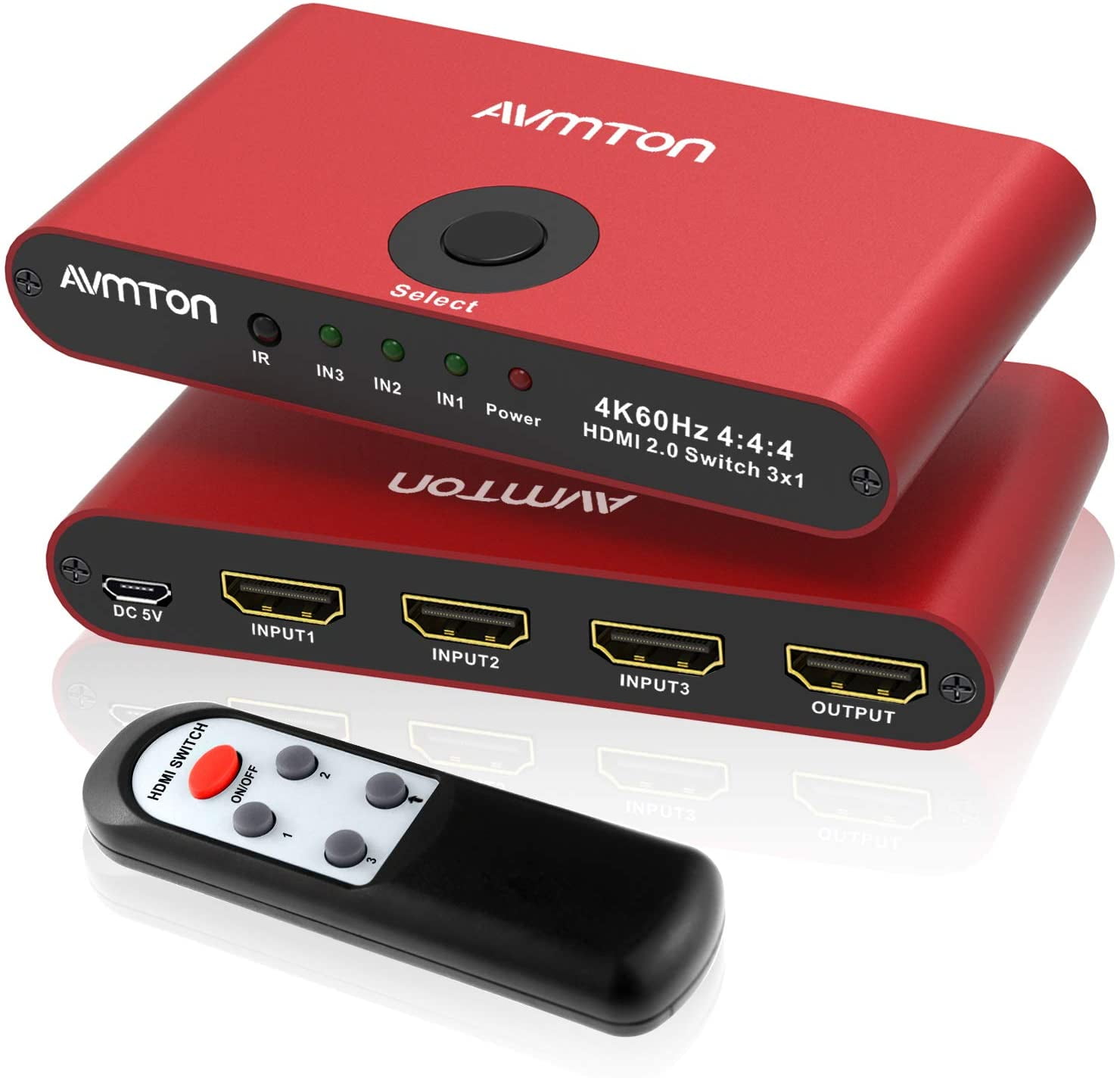 HDMI Switch 4k Hdmi Selector,AVMTON HDMI Switcher 3 Port,HDMI Switch 3 ...