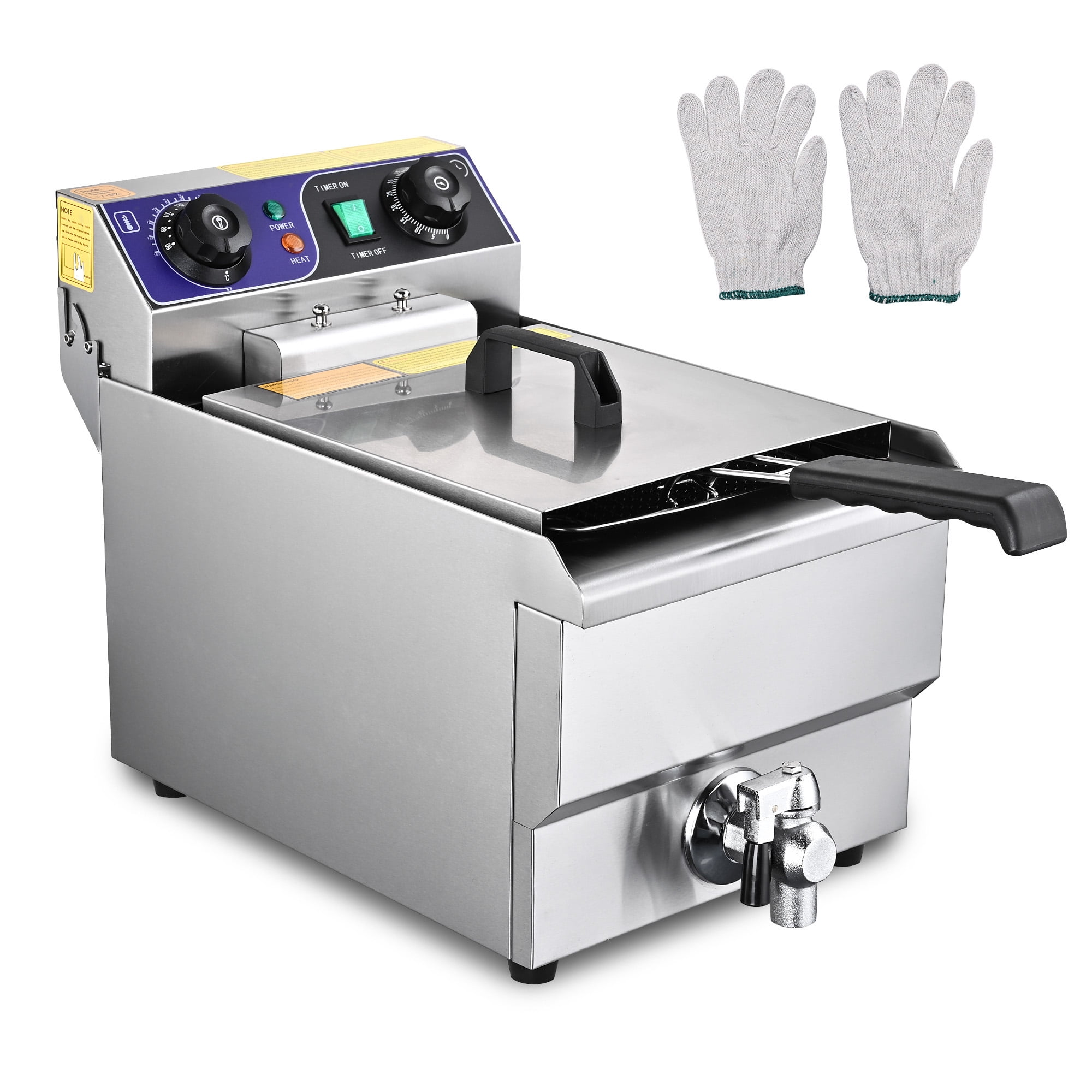 WeChef 11.7L Commercial Electric Deep Fryer Restaurant Countertop Fryer ...