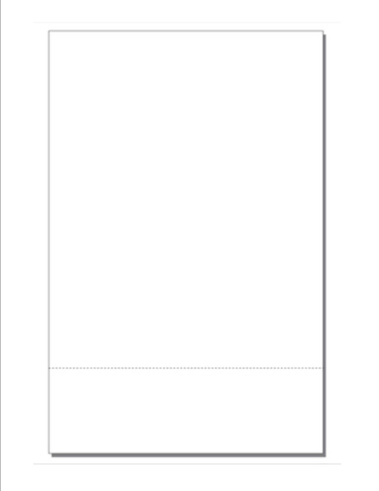 Blank Business Form, 11" x 17", w Perfed Bottom 3.5" x 11", Wht Bond ...