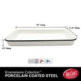 TableCraft 80012 EnamelWare White 16 x 11.5 Serving Tray w/ Black Rim ...