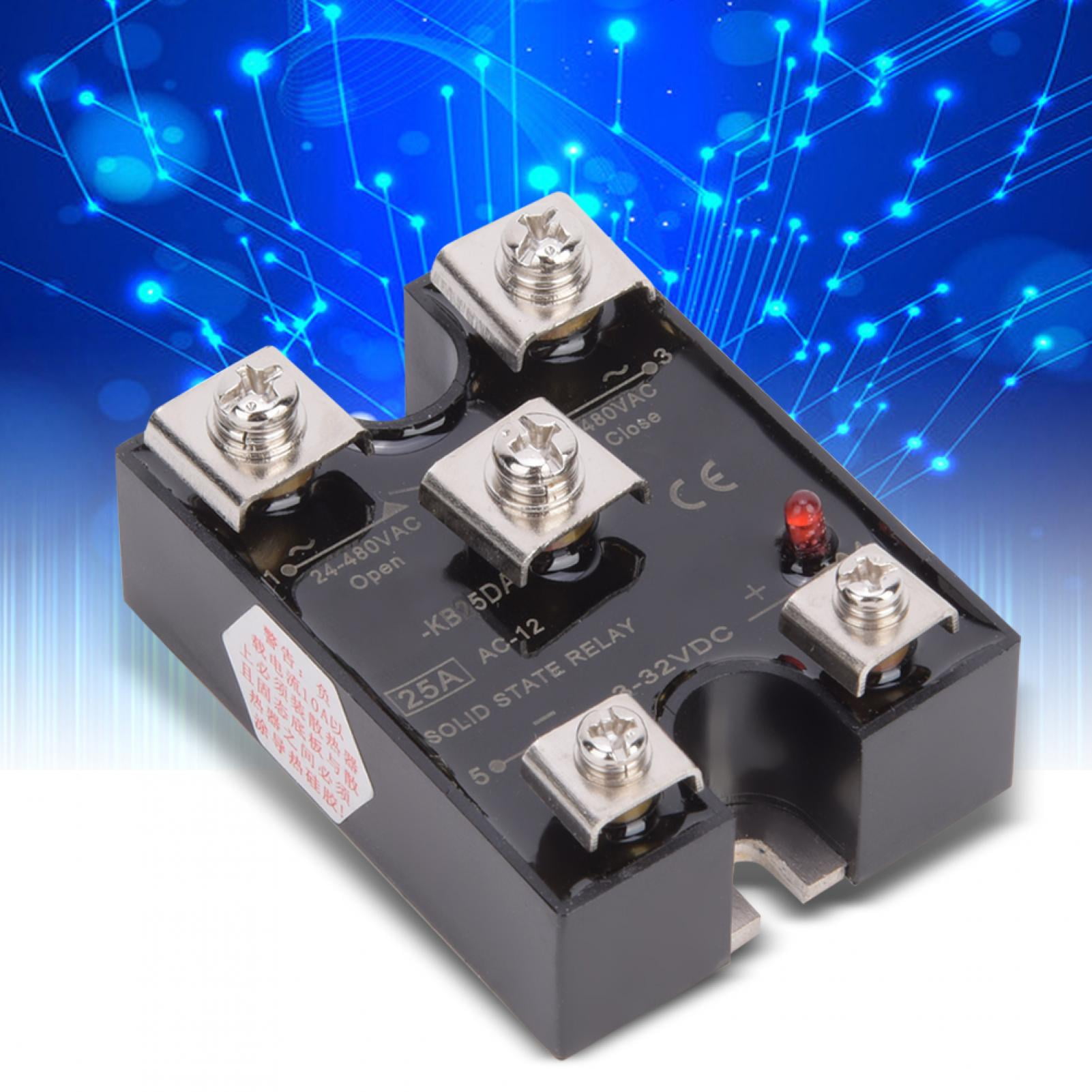 Dewin Solid State Relay berm Kb25da Solid State N Nc Solid State Relay Ssr Sturdy Construction 2.3 X 1.8 X 1.1