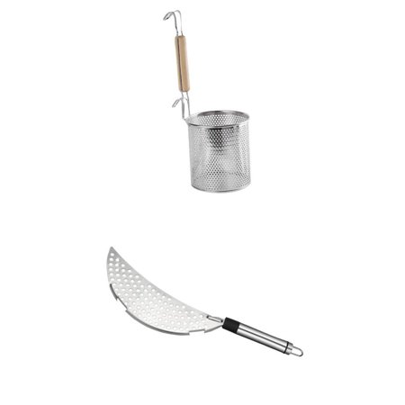Stainless Steel Pho, Dumpling, Udon, or Pasta Noodle Strainer with Mesh ...