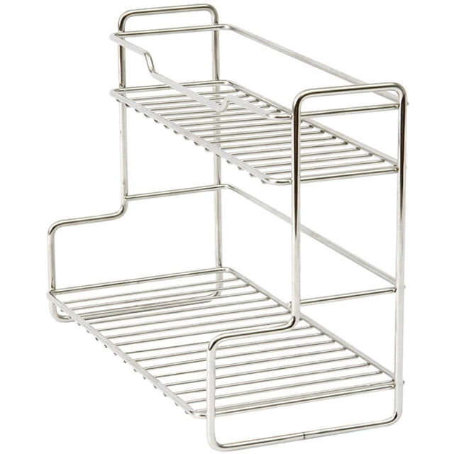 Kitchen Countertop Rack 2 Tier Dish Draining Organizer Stainless Steel ...