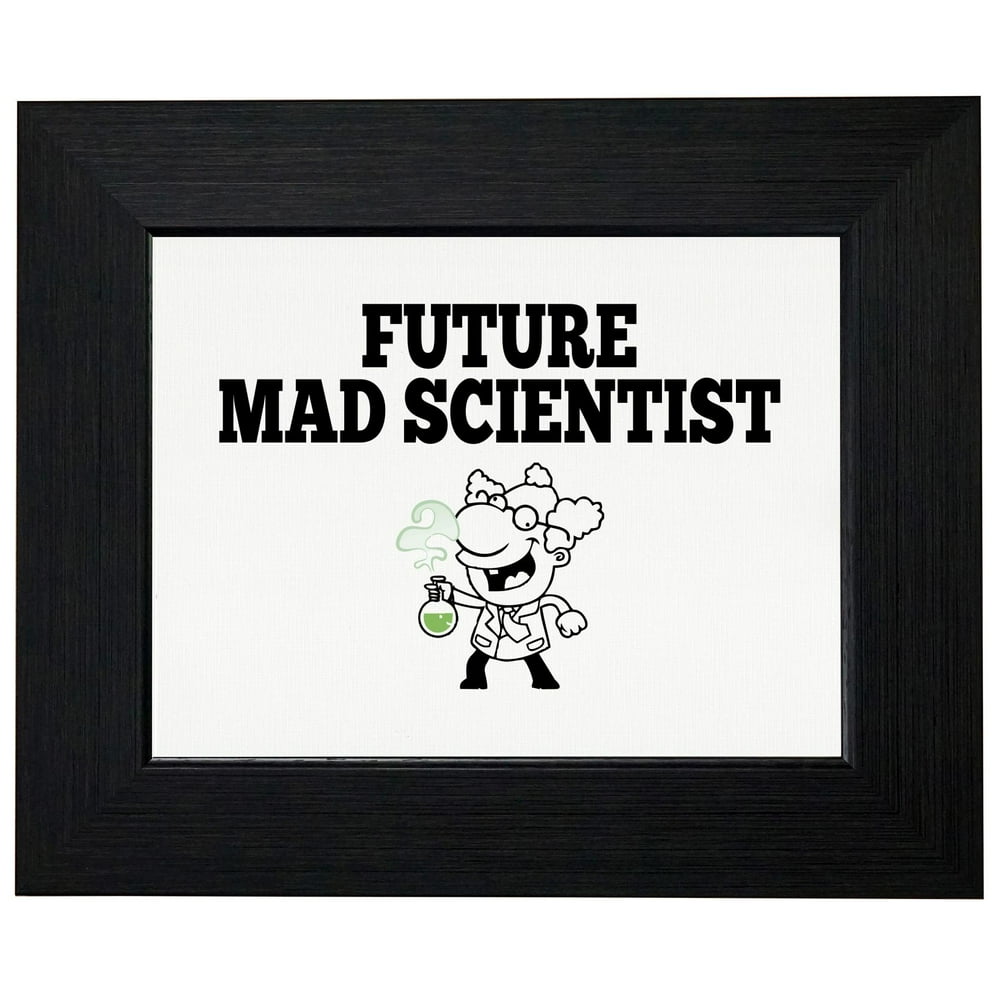 Future Mad Scientist - Wacky Scientist With Science Beaker Framed Print ...
