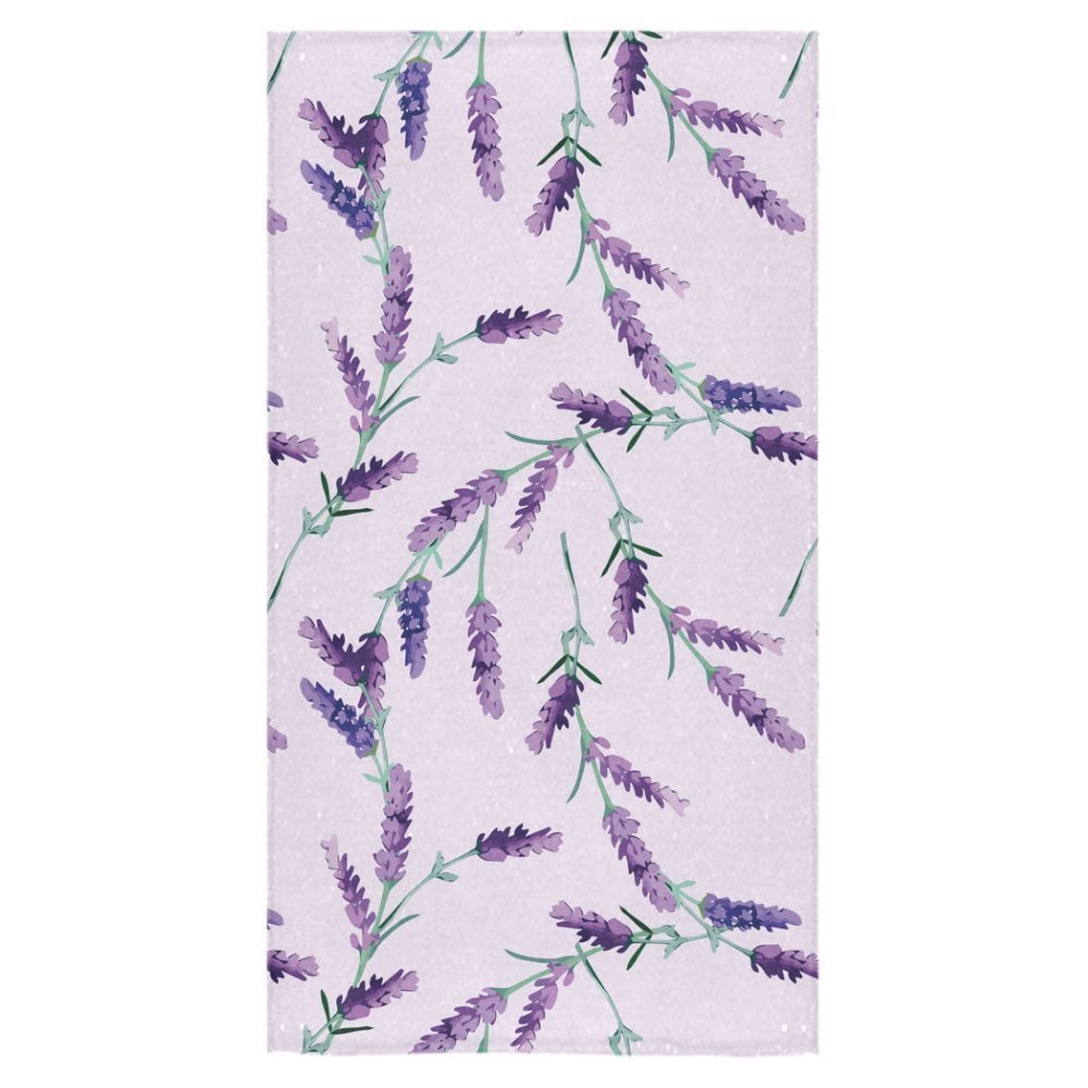 ZKGK Watercolor Lavender Towel Provence Beach Towel Bath Towel Bathroom ...