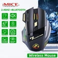 Wireless Gaming Mouse USB IMICE GW-X7 3200DPI Dual Mode Rechargeable 7 ...