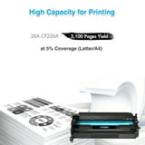 3-Pack CF226A 26A Toner Cartridge Compatible for HP CF226A 26A 26X ...