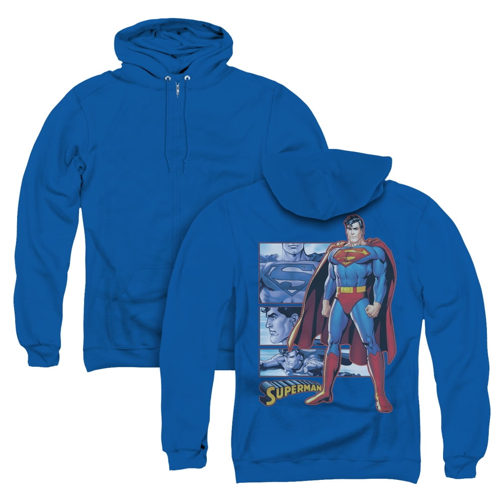 JLA Justice League Superman Panels (Back Print) Adult Zipper Hoodie ...