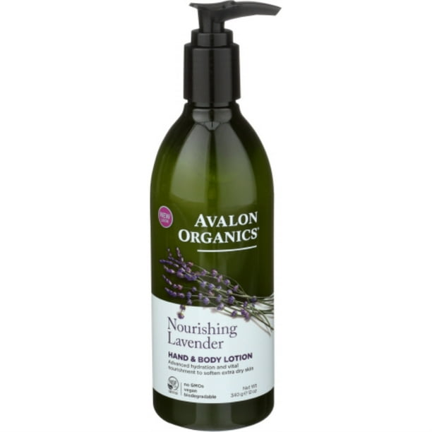 Avalon Organics Hand & Body Lotion, Nourishing Lavender, 12 Oz ...