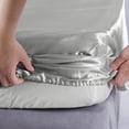 Silky Satin Fitted Sheet - Bottom Sheet - Deep Pocket - Breathability ...