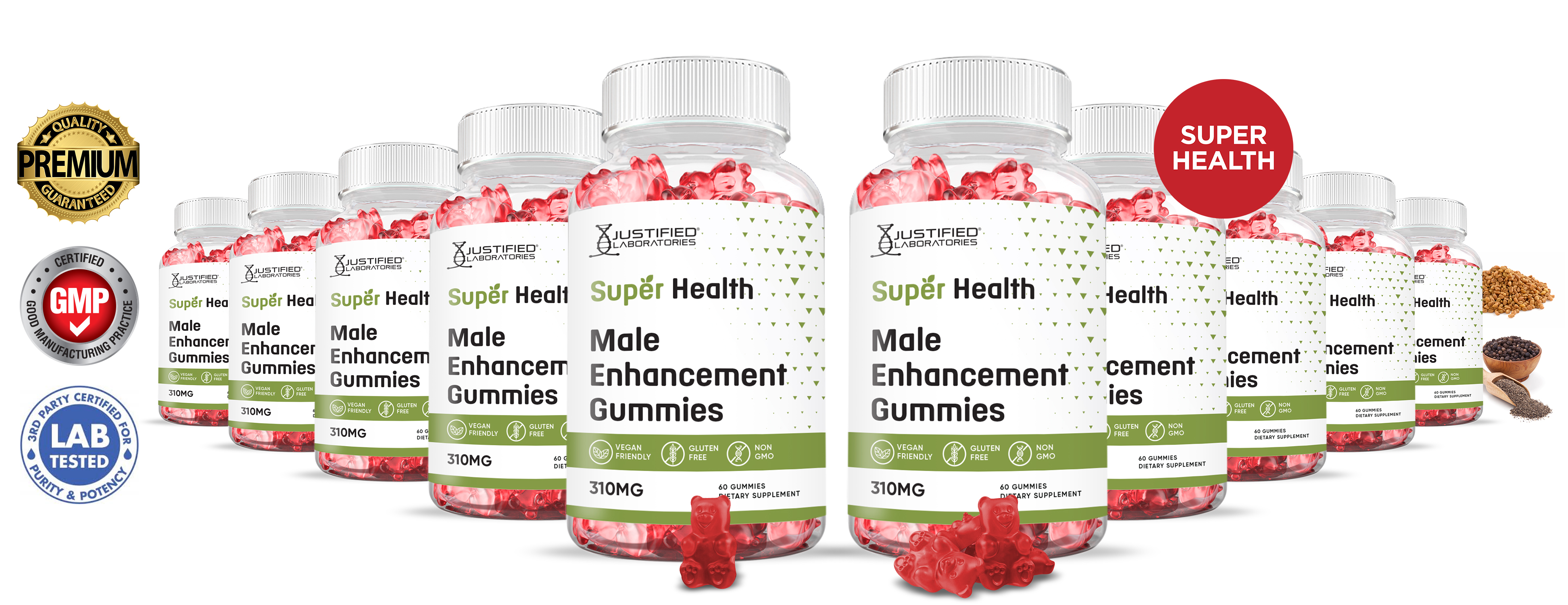 (10 Pack) Super Health Male Enhancement Gummies 310MG 600 Gummys ...