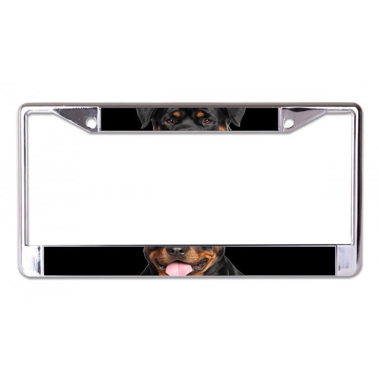 Click here for License Plates Online Rottweiler Face Chrome Licen... prices