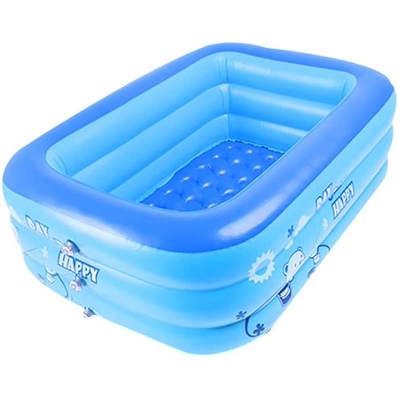 Inflatable Swimming Pools Outdoor Garden Lawn Ground Set Rectangular ...