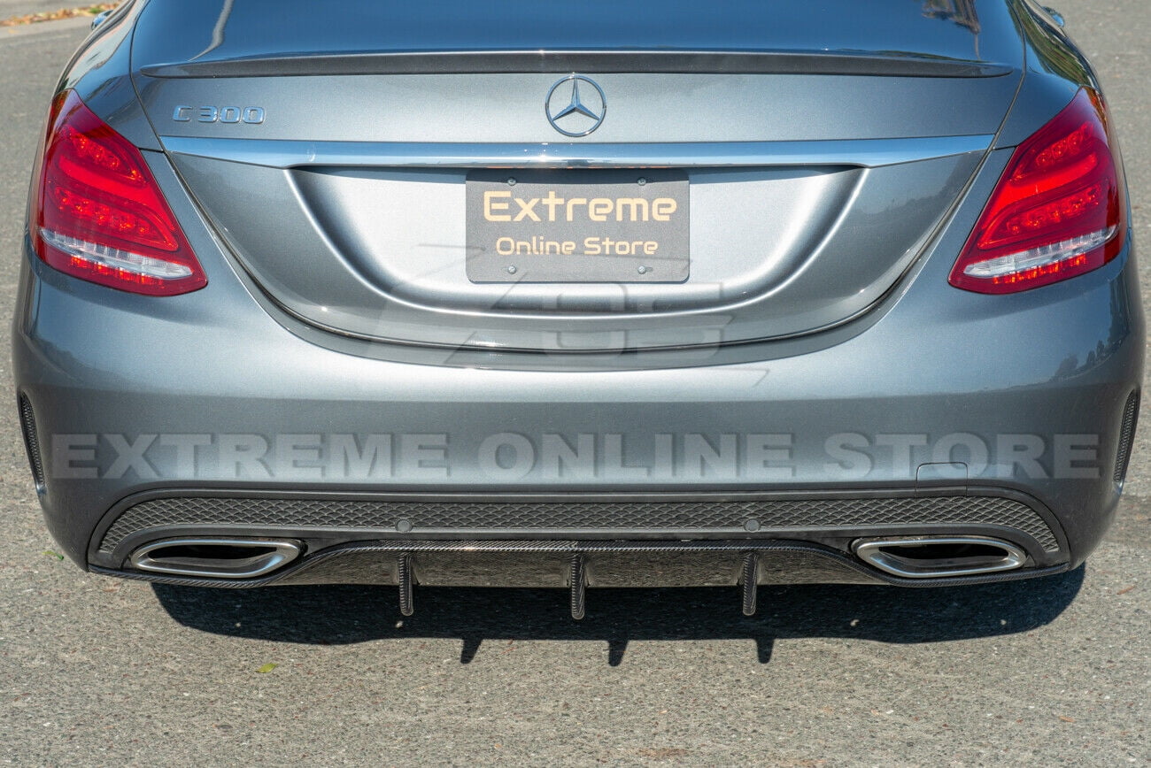 2015-18 Mercedes Benz W205 C-Class AMG Sport CARBON FIBER Rear Bumper ...