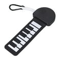 Rolls up Electronic Piano Pocket Sized Keychain Practice Keyboard ...