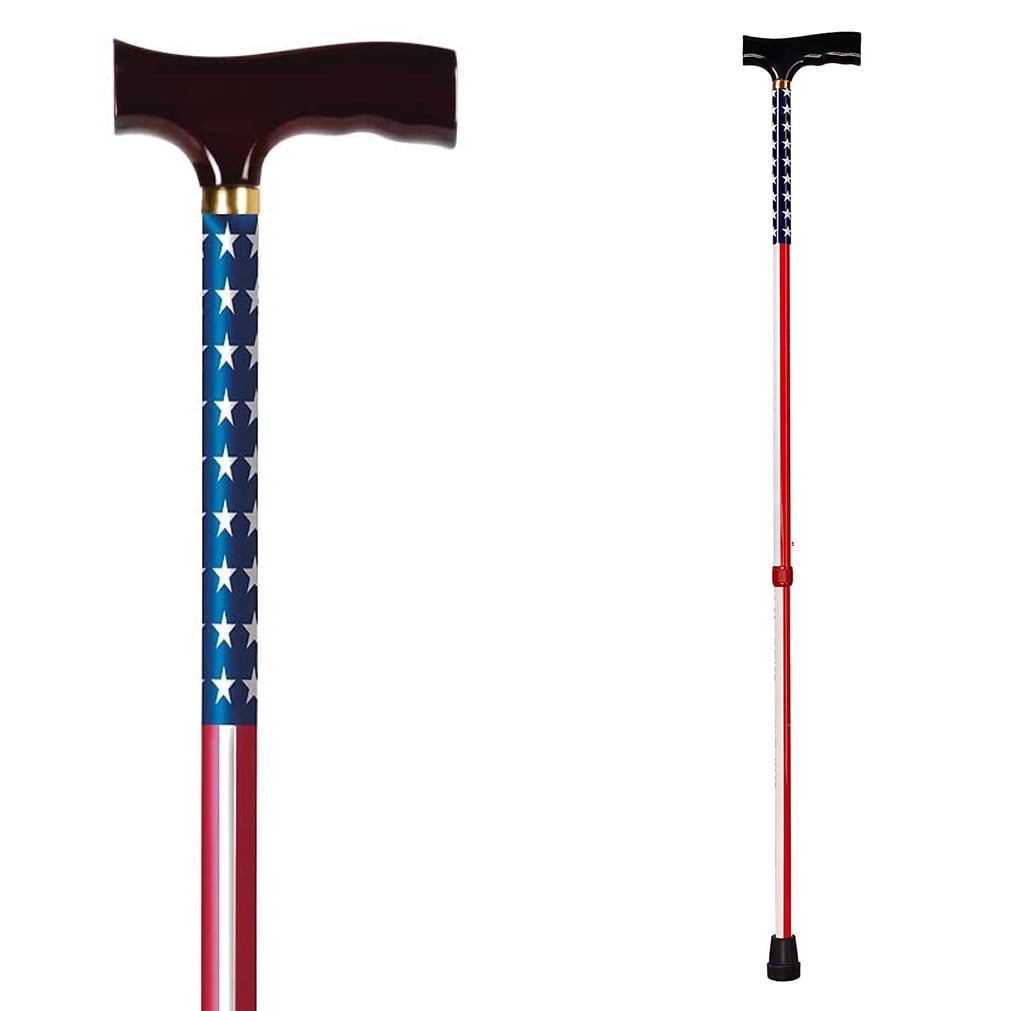Carex USA Flag Derby Cane - American Flag Cane - Red, White, Blue ...