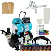 Master Airbrush Professional Airbrushing System Kit - 3 Airbrushes, 16 ...