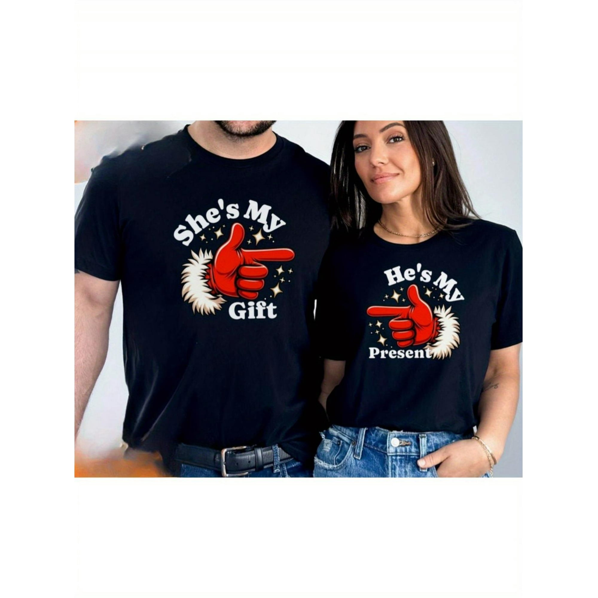 Click here for Generic His & Hers Valentines Day T-Shirts - Black... prices