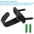 6 Pack Black Screw Mounted Ceiling Hooks, Heavy Duty Under-Shelf Coat ...